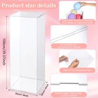 Set of 2 White Acrylic Cube Display Acrylic Pedestal Stand Art Decor ...