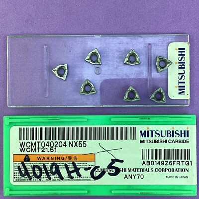 7pc MITSUBISHI WCMT 040204 WCMT 21.51 Carbide Inserts NX55🎯Machinist | eBay