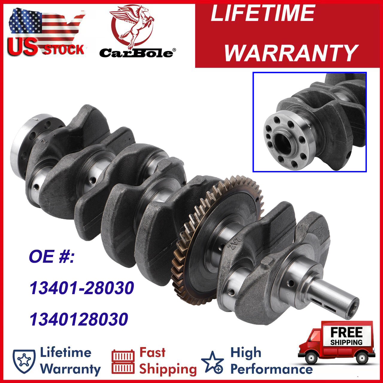 Crankshaft For Toyota Camry Corolla Rav4 Solara Matrix Scion tC xB ...