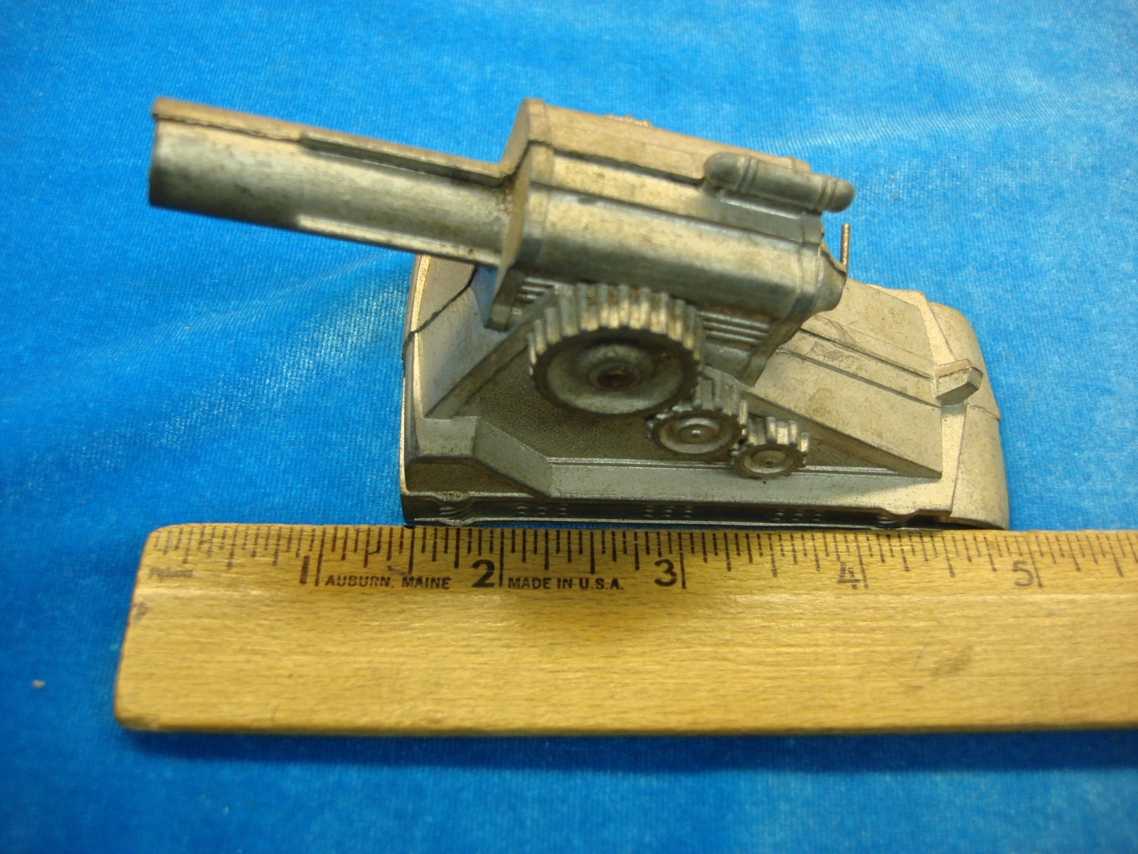 VINTAGE CAST METAL TOY CANNON - 5" - SPRING LOADED | eBay