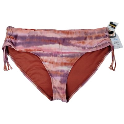 Time and Tru Womens XL Clay Brick Tie Dye Mid Rise Bikini Bottoms 1X | eBay