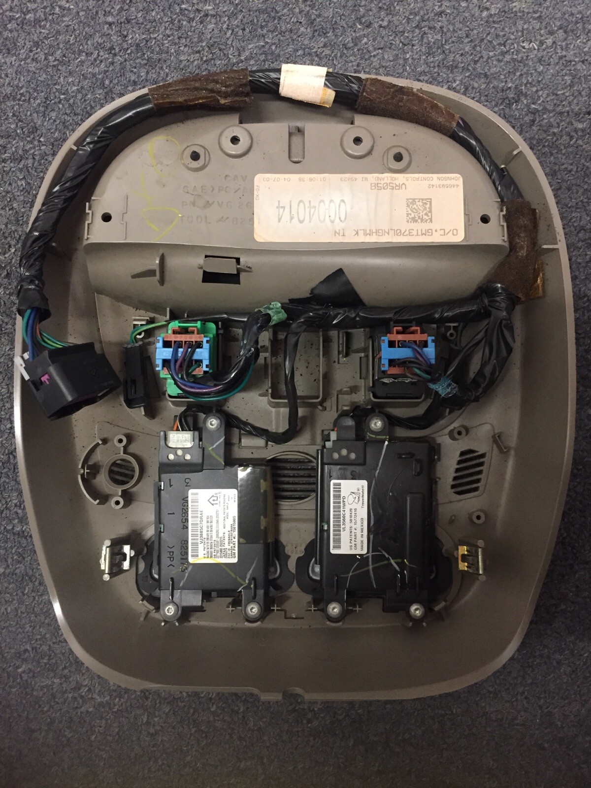 2002-2009 GMC ENVOY CHEVY TRAILBLAZER OVERHEAD CONSOLE HOMELINK&3RD ROW ...