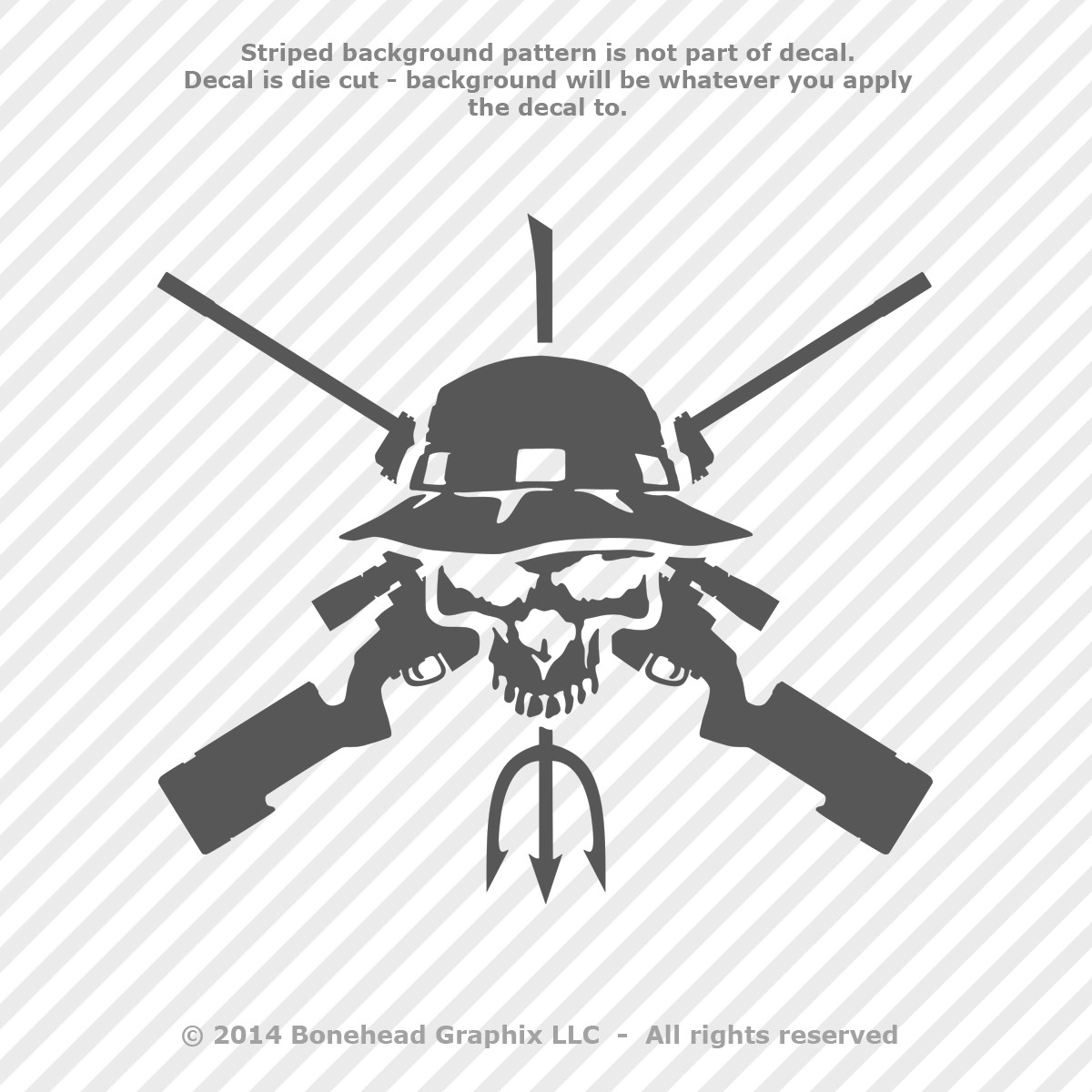 Seal Sniper Skull Military Special Forces Vinyl Decal Combat Vet - 25 ...