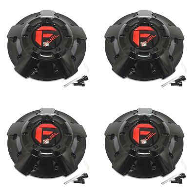 4 Fuel Off-Road Wheels Black Wheel Center Hub Caps for 5/6L D714 Contra ...
