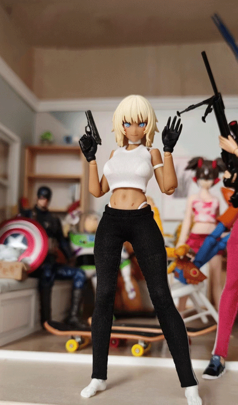 1/12 Female Clothes Vest Pants for 6'' 30ms figma shf tbl figureDolls ...