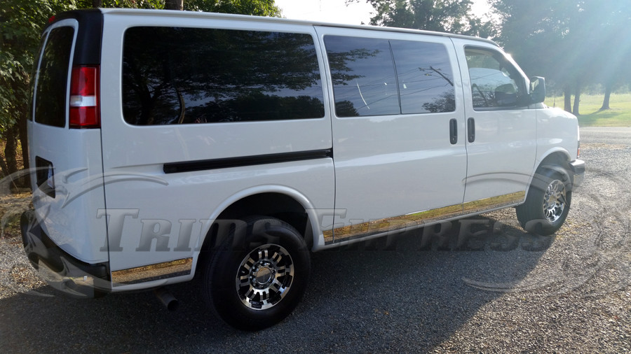 1998-2025 Chevy Express/GMC Savana 3Dr Full Van Rocker Panel Trim 7Pc 4 ...
