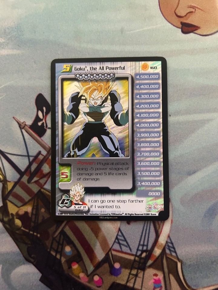 Goku, the All Powerful #160 Unlimited Ultra Rare FOIL - DBZ CCG Dragon ...