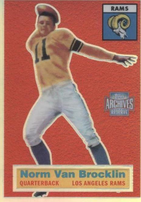 2001 Topps Archives Reserve - Norm Van Brocklin #58 Detroit Lions Team ...