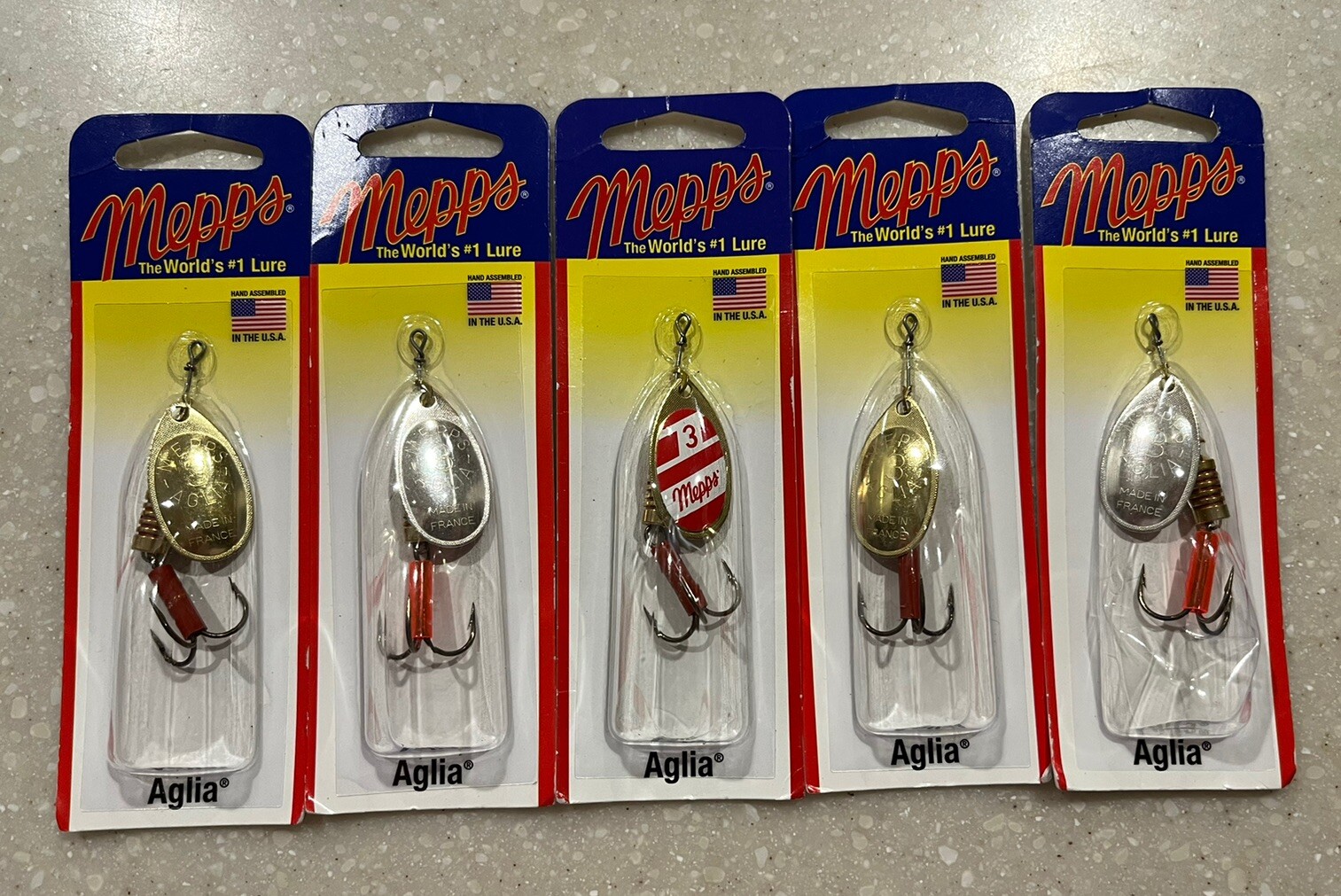 5 New Mepps # 3, 1/4 oz Spinners, Fishing Lures Lot - | eBay