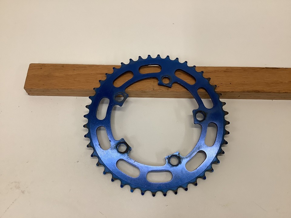 Sugino Chainring 44 Tooth Crown Stamped Blue Old School Bmx | eBay