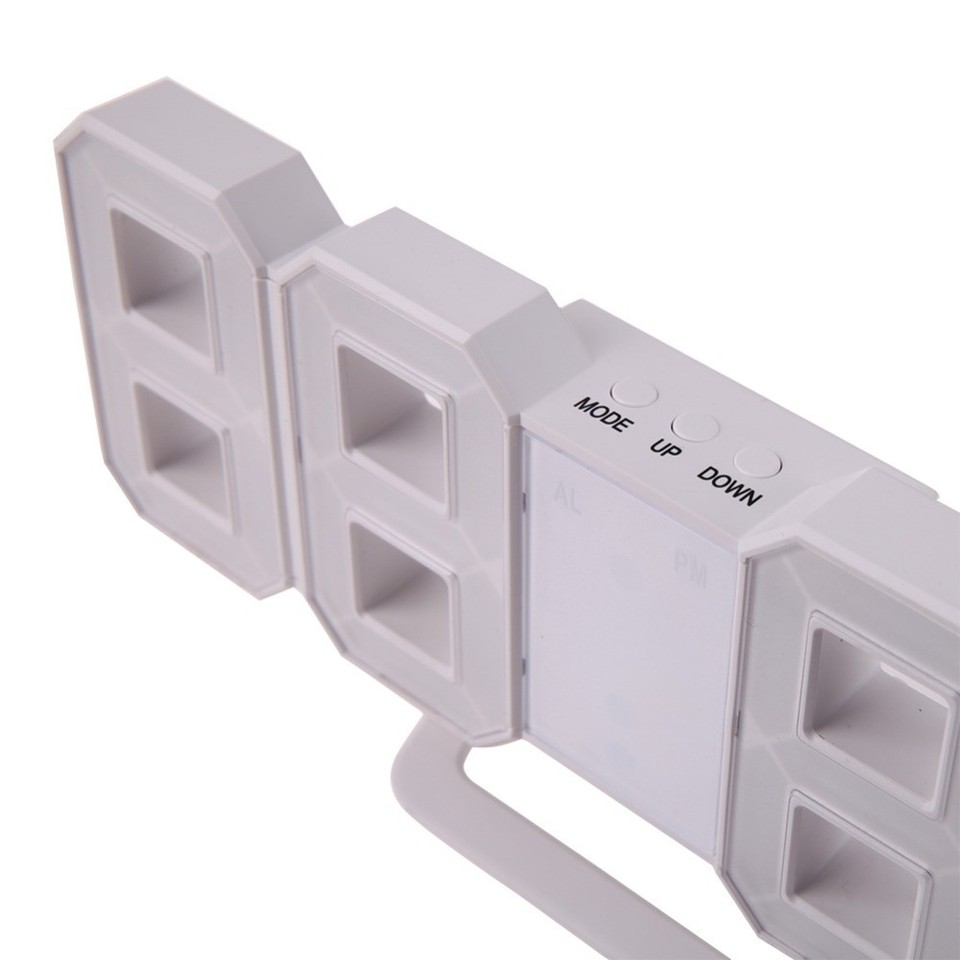 BIG NUMBERS LED Digital Alarm Clock Electronic Desk Table Watch Large ...