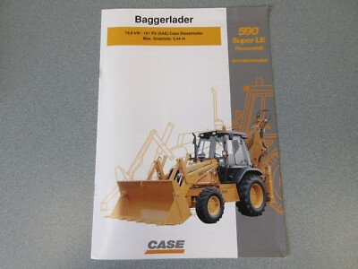 Case 590 Super LE Loader Backhoe Sales Brochure 8 Page Good Condition ...