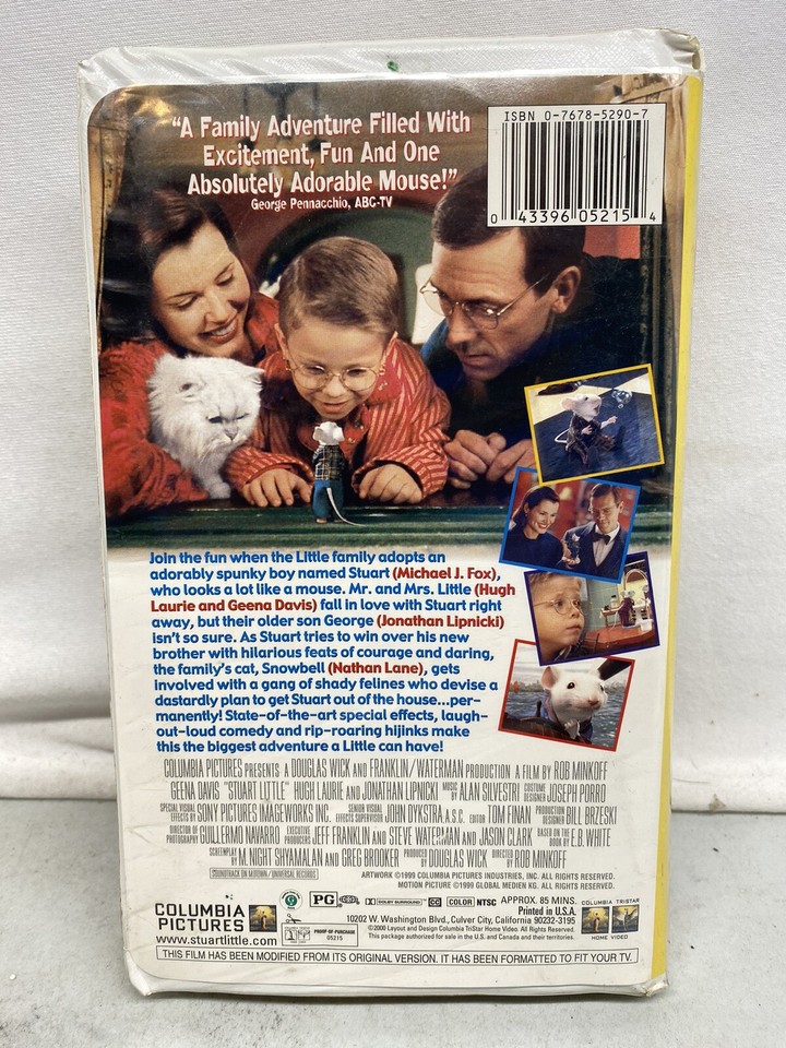 Stuart Little VHS Movie Tape Clam Shell Case | eBay
