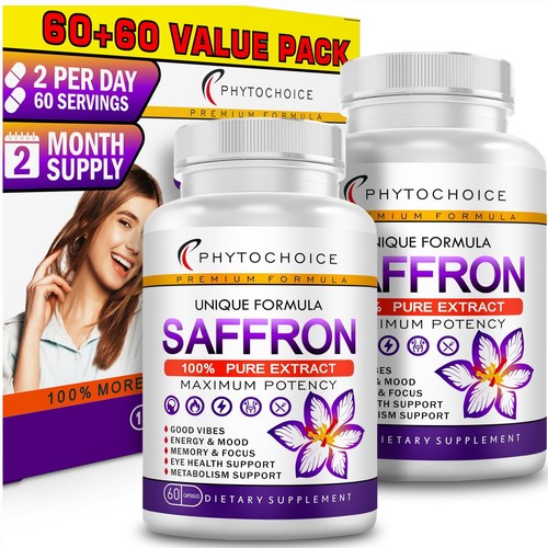 Saffron Supplements - 100% Pure Saffron Extract Capsules - Boost Energy ...