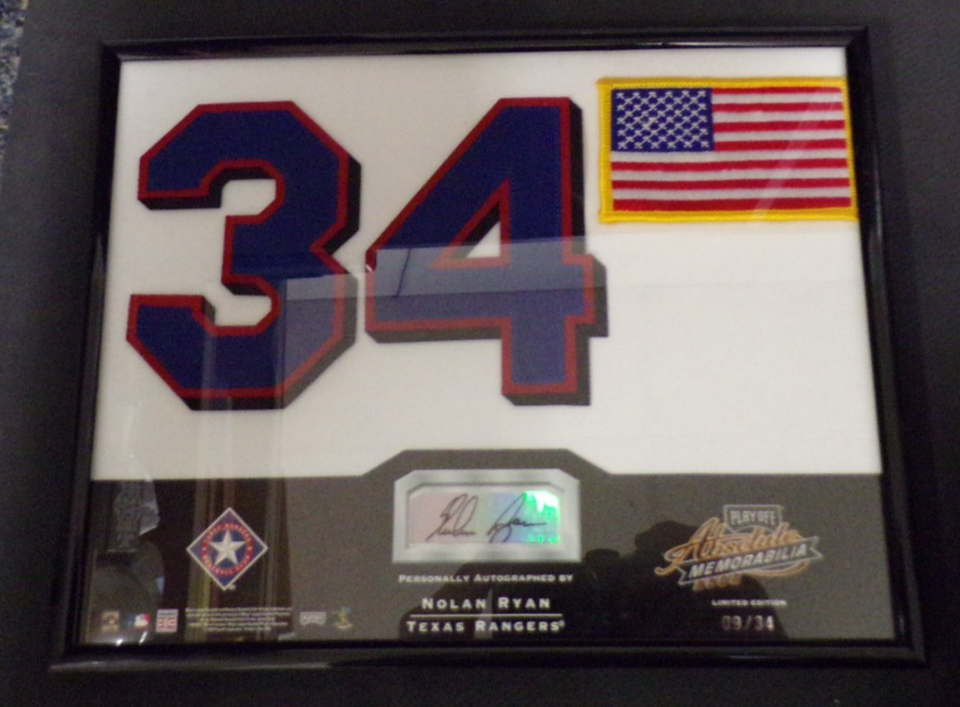 NOLAN RYAN 2002 PLAYOFF ABSOLUTE MEMORABILIA AUTHENTIC AUTOGRAPH #D /34 ...
