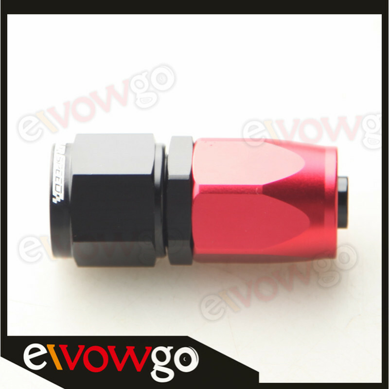 8AN AN 8 Straight Oil Fuel Line Hose End Fitting Adaptor Aluminum Red ...