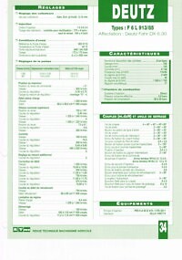 F6L 913/85 Fiche Technique Deutz | eBay