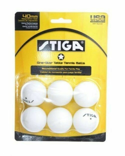 STIGA 1star White 6pk Table Tennis Balls for sale online | eBay