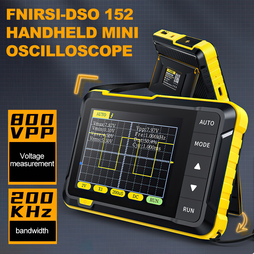 FNIRSI-Dso152 Digital Handheld Oscilloscope 2.5MS/s 200KHz Analog ...