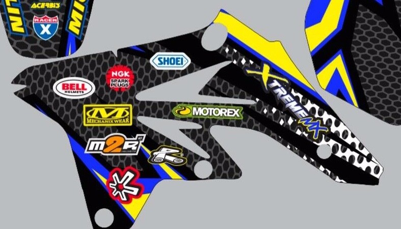 Graphic Kit for Suzuki RMZ250 RMZ 250 2007-2009 Decals Carbon fiber ...