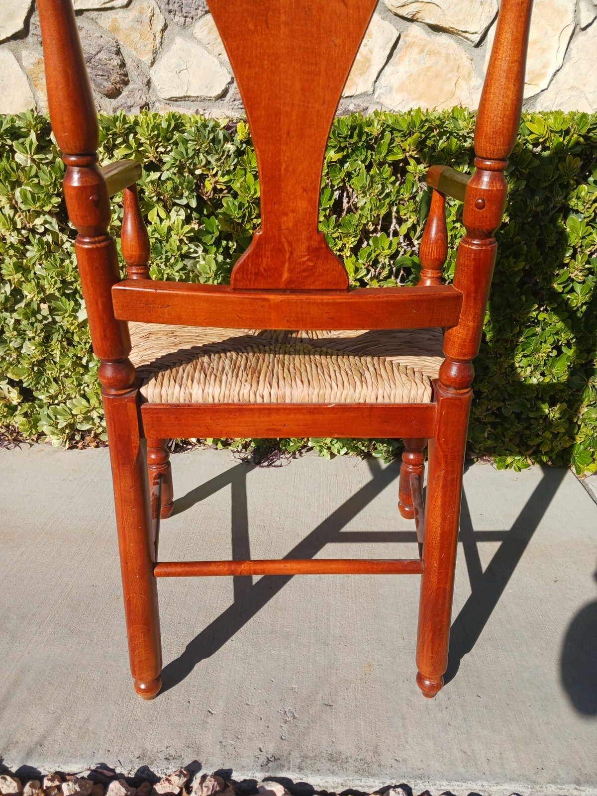 Antique Wood Fiddle Back Sitting Chair | eBay