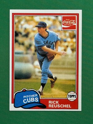 1981 Topps Coca-Cola Chicago Cubs Baseball #8 Rick Reuschel | eBay