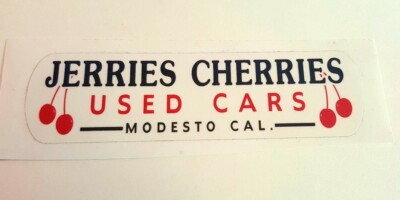 Jerries cherries american graffiti sticker hot rod vintage look ...