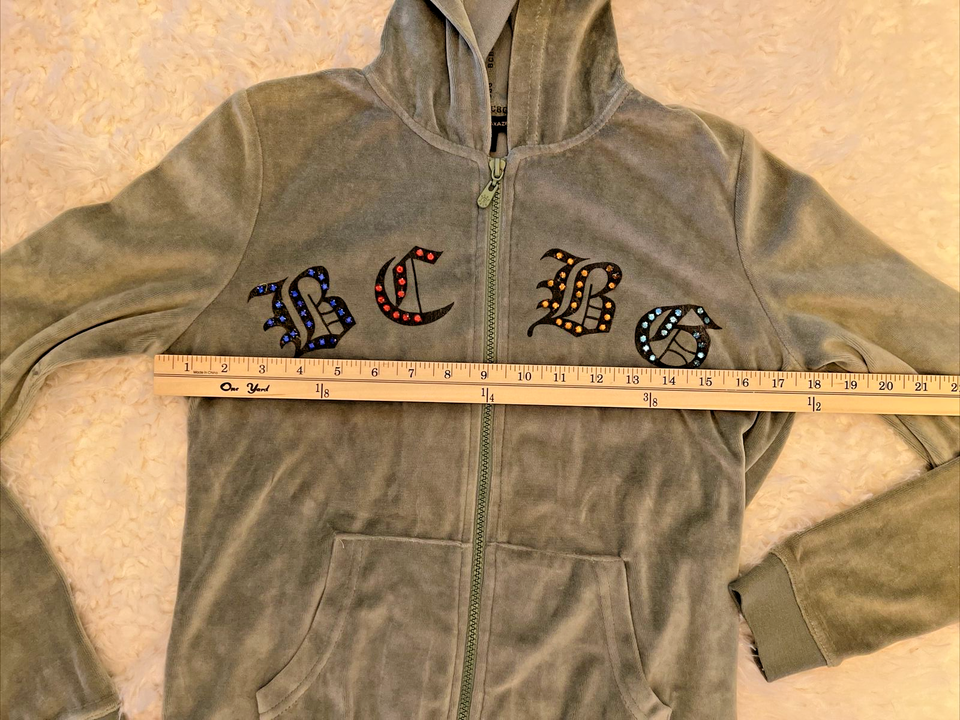 Y2K BCBG MaxAzria Velour Tracksuit Hoodie FESTIVAL RARE BLING ...