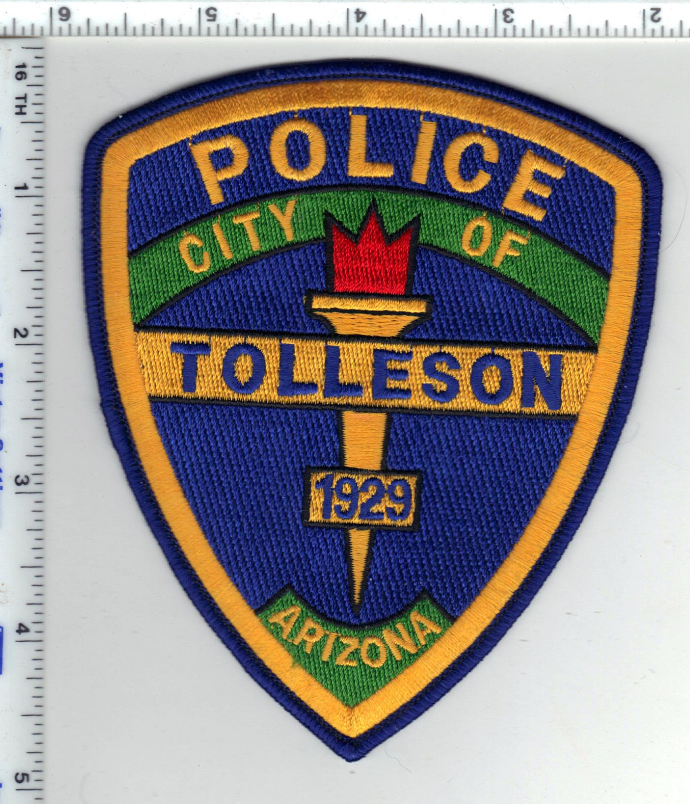 Tolleson Police (Arizona) Second Issue Shoulder Patch from the 1980's ...