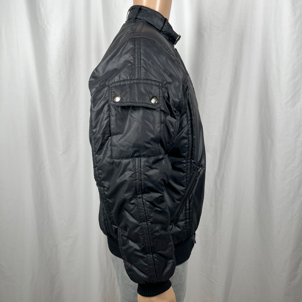 Vintage 80s Tonkin Inc Men's Large Black CAT Caterpillar Wagner Puffer ...