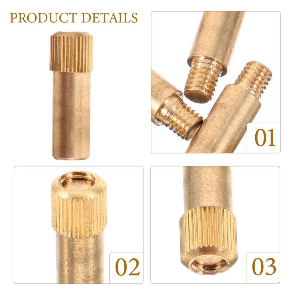 4Pcs Brass Shelf Pegs Cabinet Shelf Support Pins Golden Durable Strong ...
