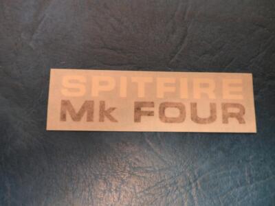 Triumph Spitfire MK4 decal vinyl transfer white & black font 3.5"x1 ...