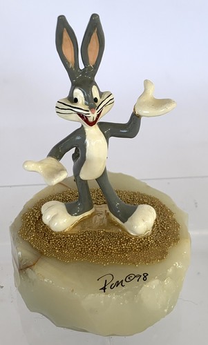 Ron Lee Bugs Bunny Looney Tunes Marble Base 1998 Signed 3.5” Tall | eBay