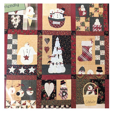 Snowman Country Appliqué Quilt Pattern 1076 Bunny Hill Designs, Fat ...