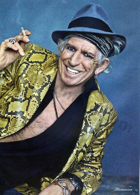 2016 Keith Richards of Rolling Stones Rock Magazine PHOTO PAGE Wall ...