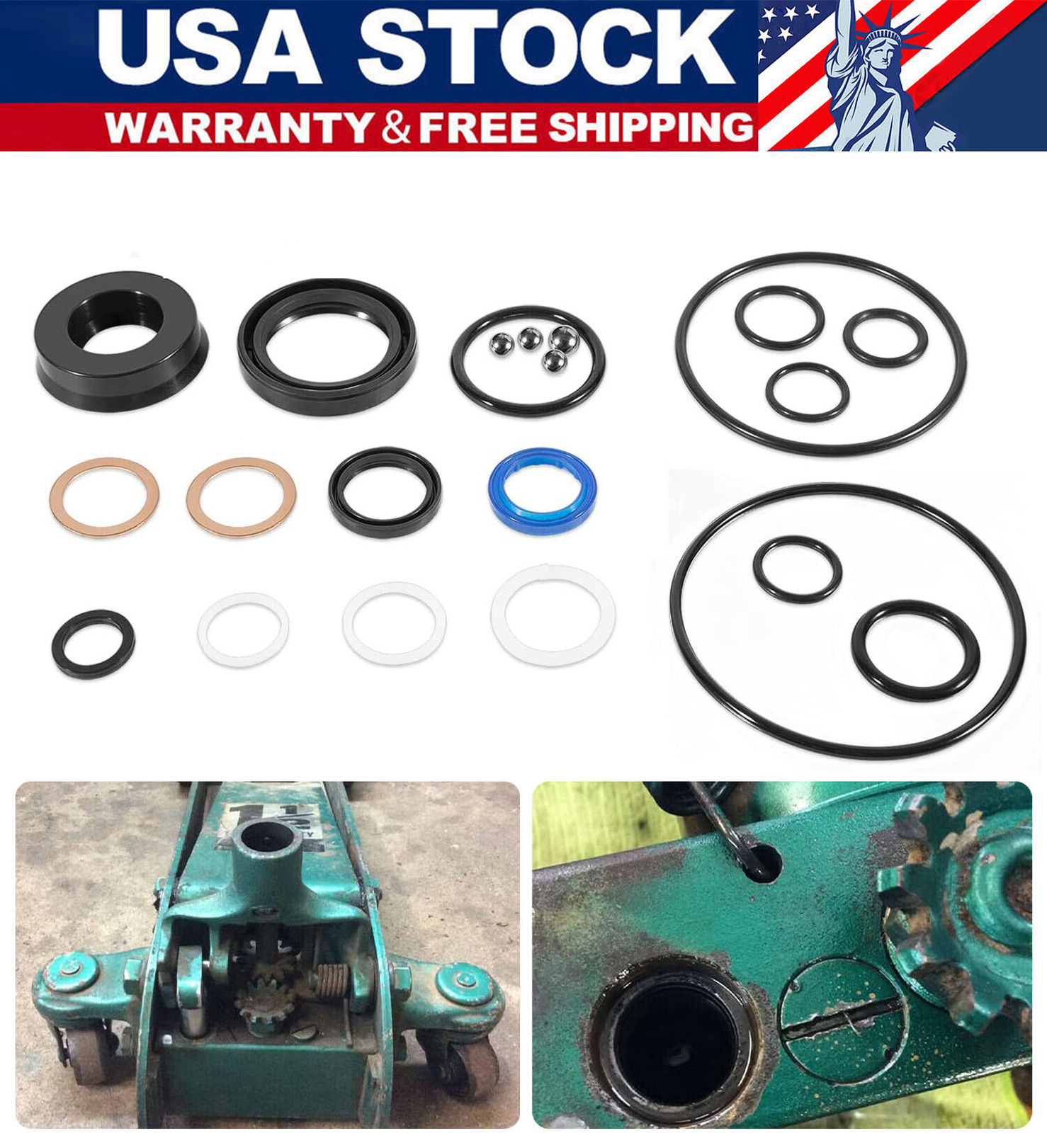 For Sears Craftsman 1.5 Ton Floor Jack Seal Replacement Kit 328.12002 ...
