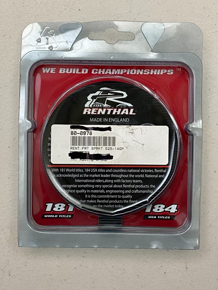 Renthal Front Sprocket 14T, Ultralight, Grooved, Renthal Part # 289U ...