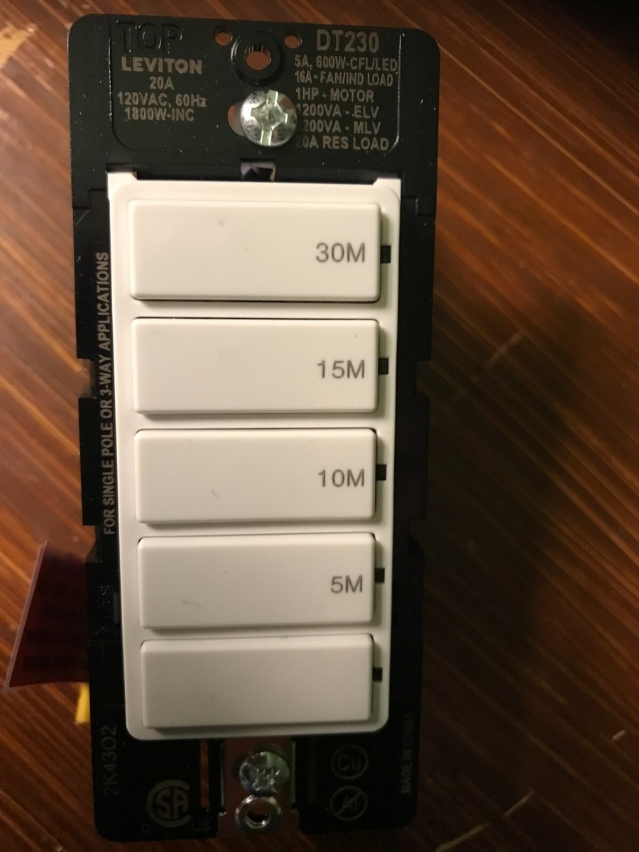 Leviton Bathroom Fan Timer