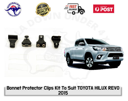Bonnet Protector Fitting Kit Clips Brackets To Suit Toyota Hilux N80 ...