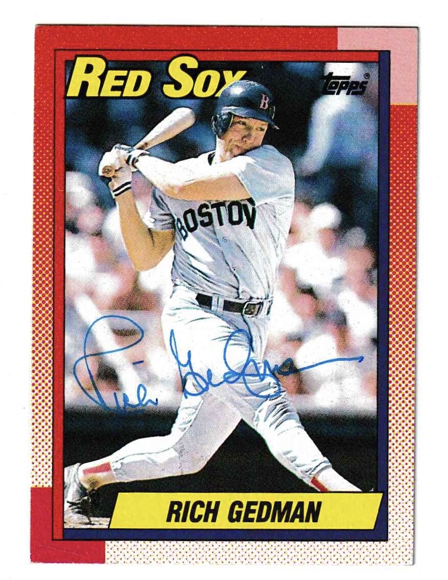 1990 Topps Rich Gedman Signed Autograph #123 Baseball Card | eBay
