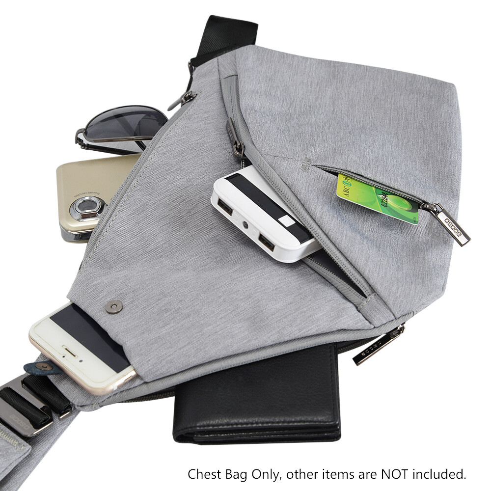 Sling Bag Male Front Body Bag -theft Safety Chest Pocket Pouch H2Z8 ...