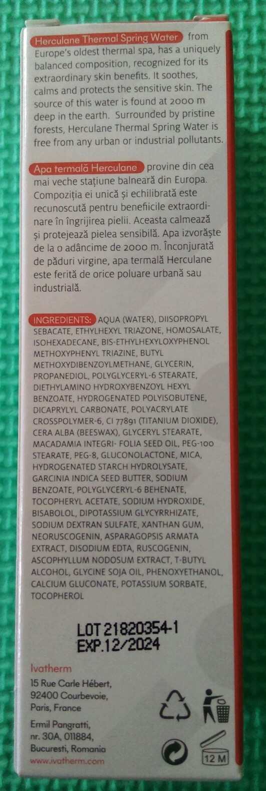 Ivatherm rosederm anti redness cream skin irritation sensitive skin ...