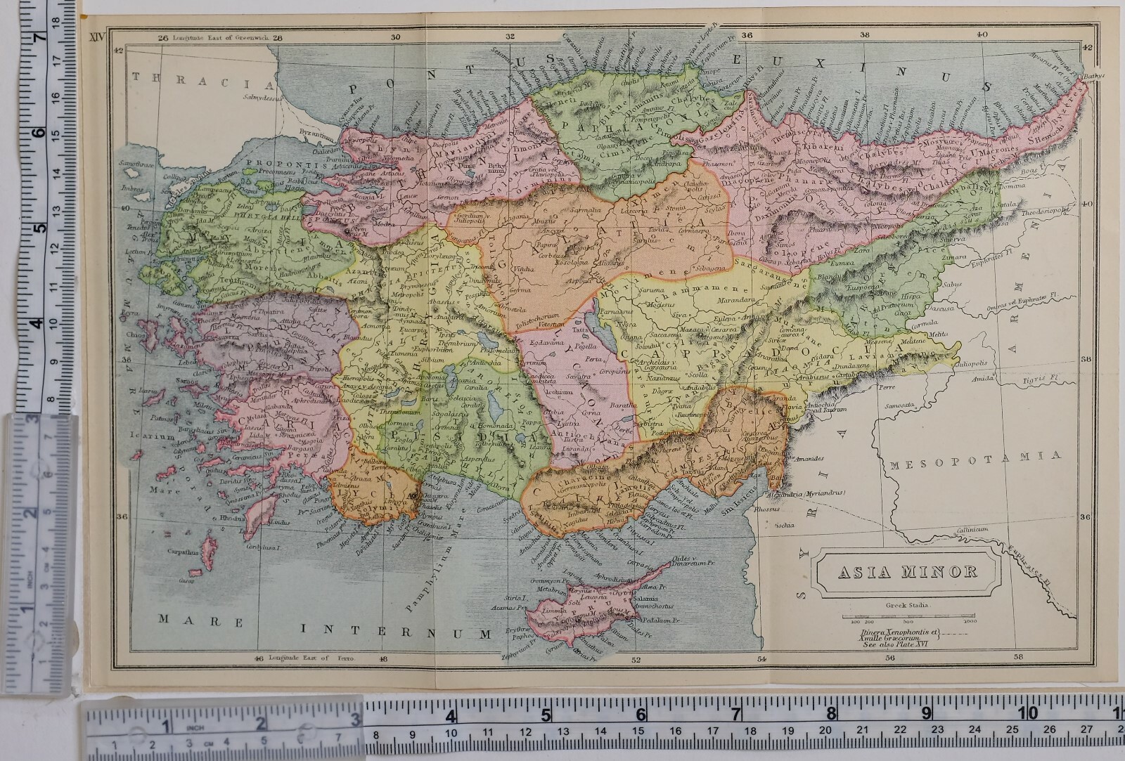 ANCIENT & CLASSICAL MAP ASIA MINOR PAPHLAGONIA GALATIA CYPRUS CARIA ...
