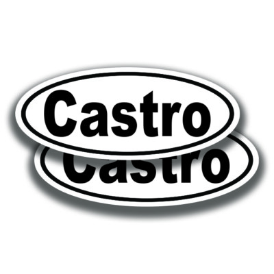 CASTRO NAME DECALs 2 Stickers Bogo Car Truck Bumper Window | eBay