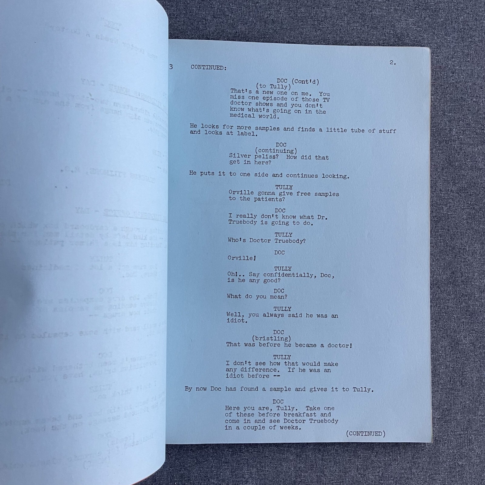 The Doctor Needs a Doctor Movie script 1966 JAY SOMMERS an DICK ...