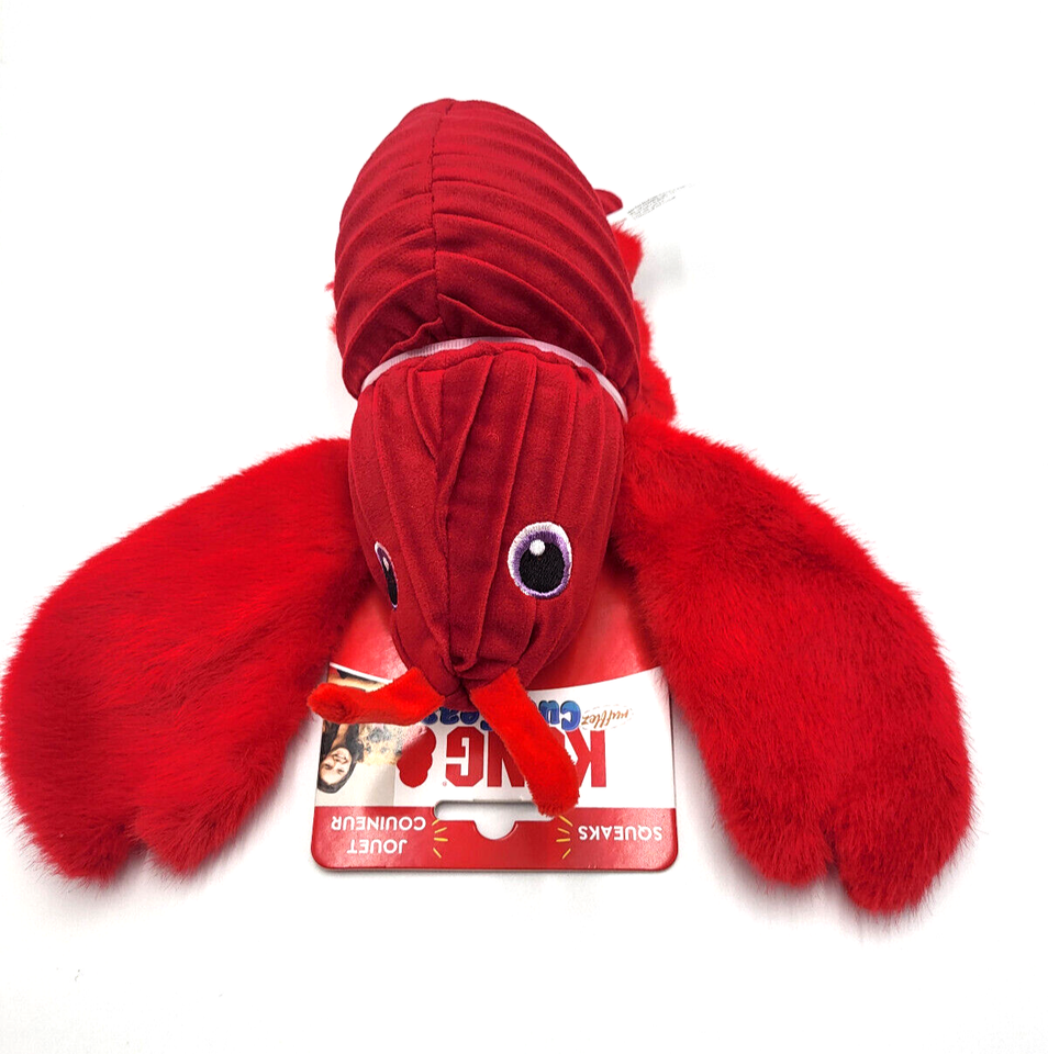 KONG Cuteseas Rufflez Lobster Super Squeaky Soft Tug & Shake Dog Toy 10 ...