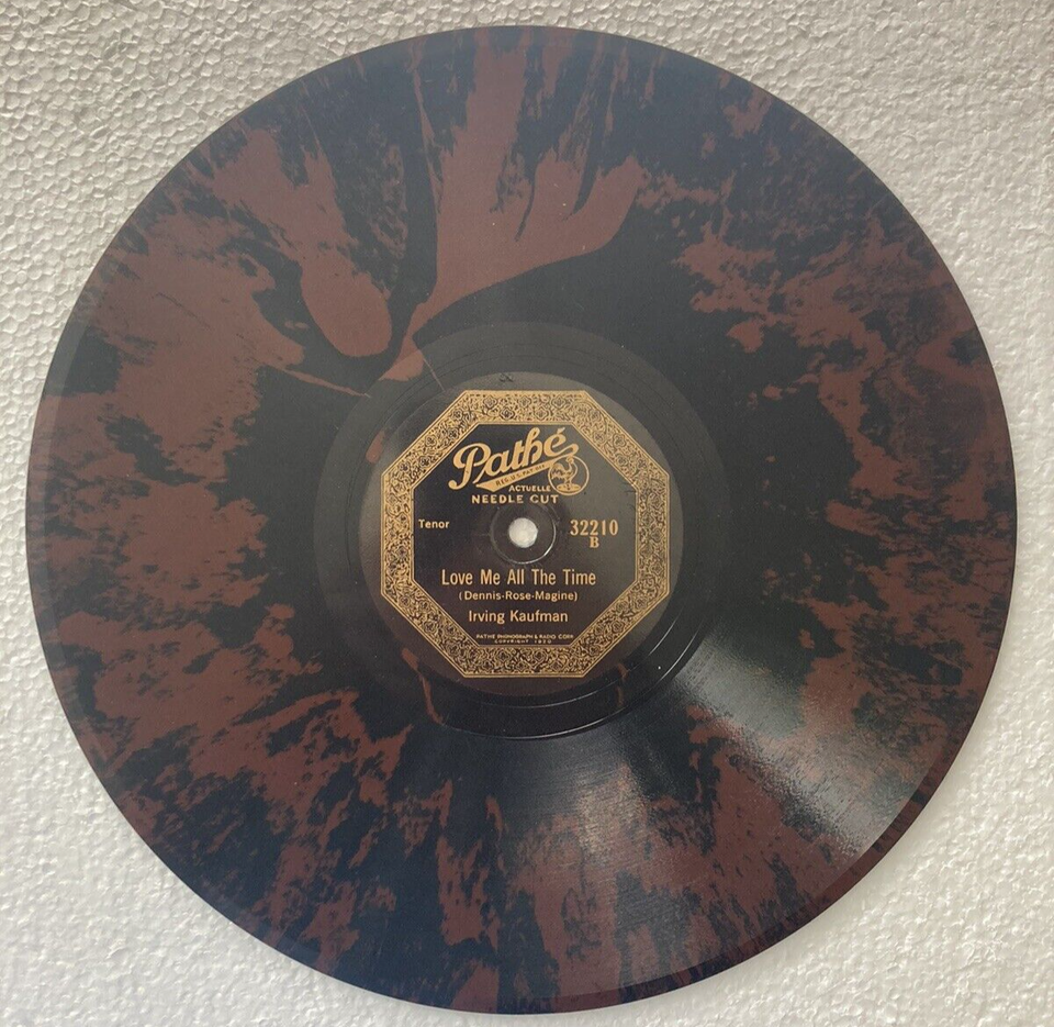 Pathe 78 RPM Splatter Record, Because I Love You/Love Me All The Time ...