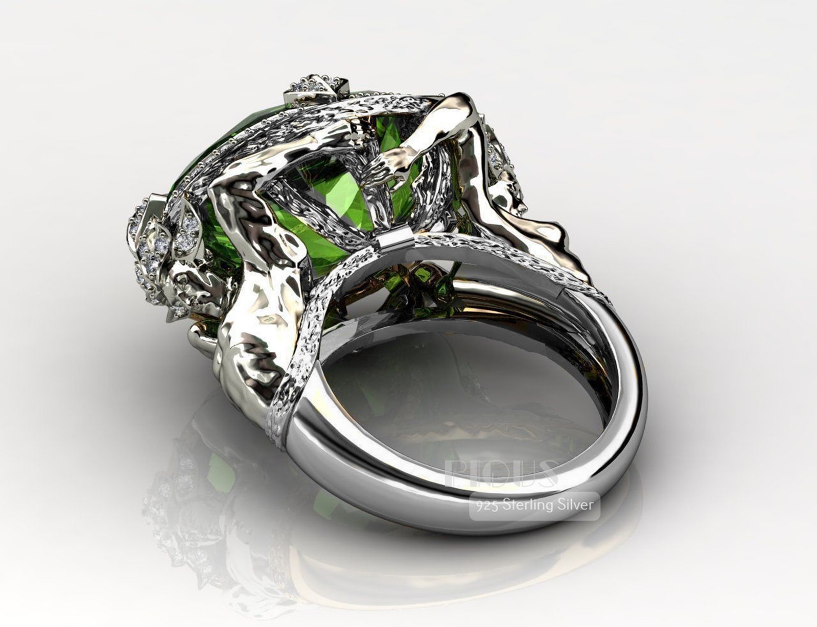 Oval Peridot stone 925 Sterling Silver Atlanta Ring gift jewelery | eBay