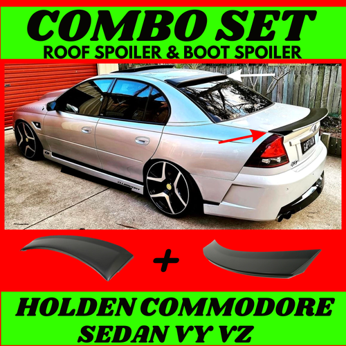 COMBO SET FOR Holden Commodore VY VZ BOOT TRUNK Spoiler AND REAR ROOF ...