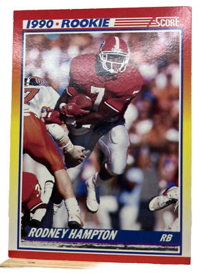 1990 Score Football Card Card #307 Rodney Hampton Rookie (RC) | eBay